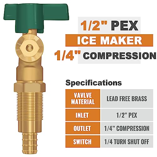 Snapklik.com : SUNGATOR Ice Maker Outlet Box, 1/2 Inch Pex Crimp Inlet ...