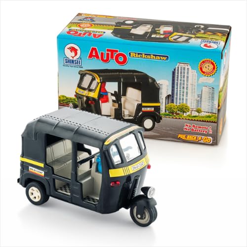WooZee.. Die -Cast Big Auto Rickshaw Kids Miniature Toy With Pull-Back ...