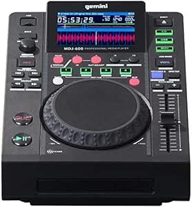 Gemini Sound MDJ Series MDJ-600 Professional Audio DJ Mixer Media Player with 4.3-Inch Full ...