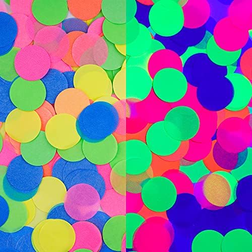 Amazon.com: Blacklight Reactive Neon Confetti Bright Flourescent Colors ...