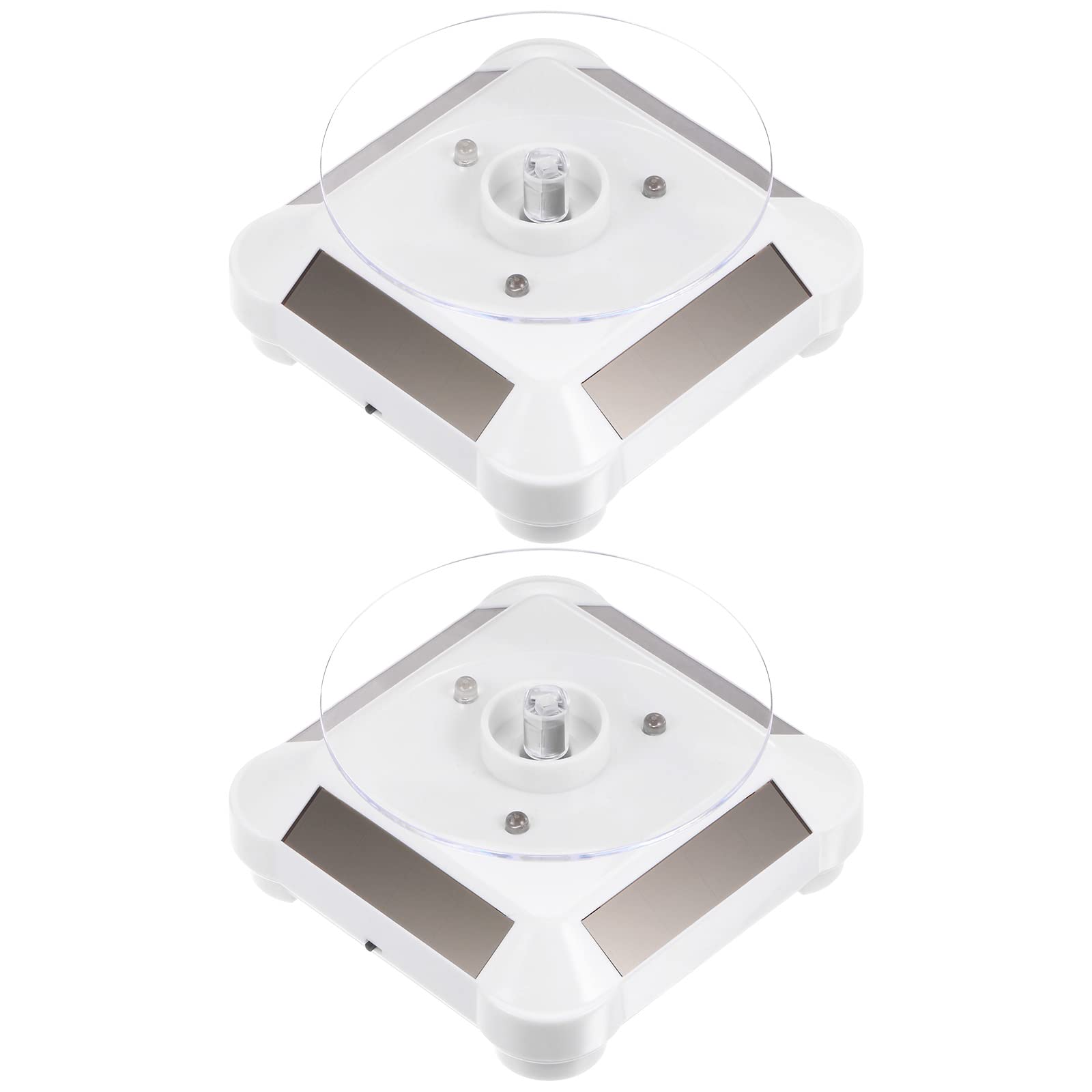 Amazon.com: HARFINGTON 2pcs Solar Display Stand Turntable 3.54" Plate ...