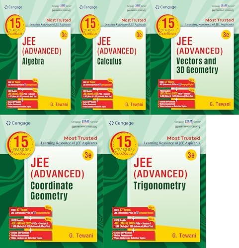CENGAGE G Tewani JEE Advanced Mathematics Set of 5 Books