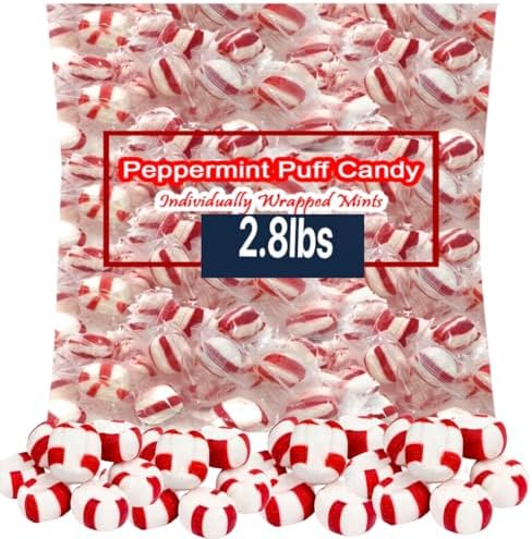 Amazon.com : Soft Peppermint Candy Puff Christmas Mints, Individually ...