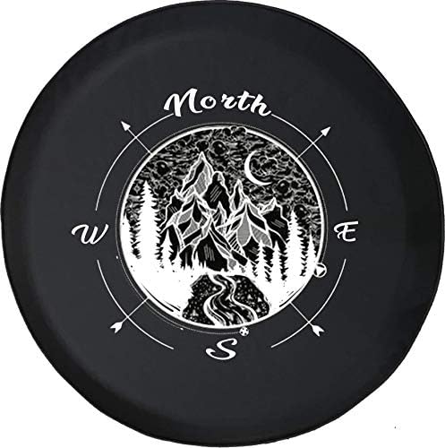 Amazon.com: 556 Gear Compass Geometric Mountain Scene Night Sky Travel ...