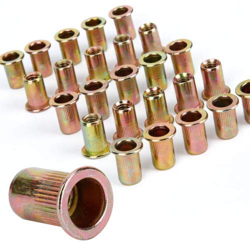 VEDA® 100 st kolstål platt huvud persienner nitmuttrar muttrar muttrar ...