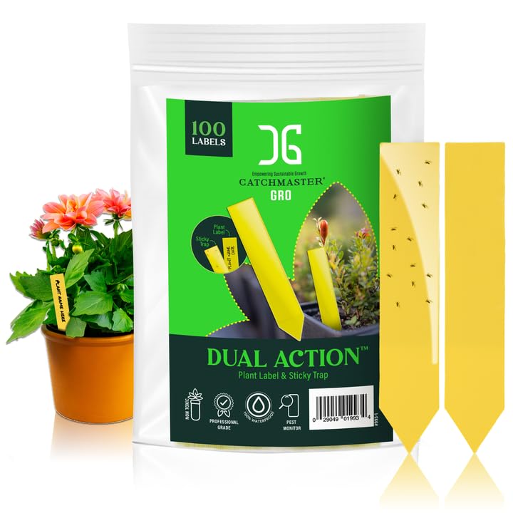 Amazon.com: Catchmaster Dual Action Plant Labels 100 PK, Sticky Insect ...