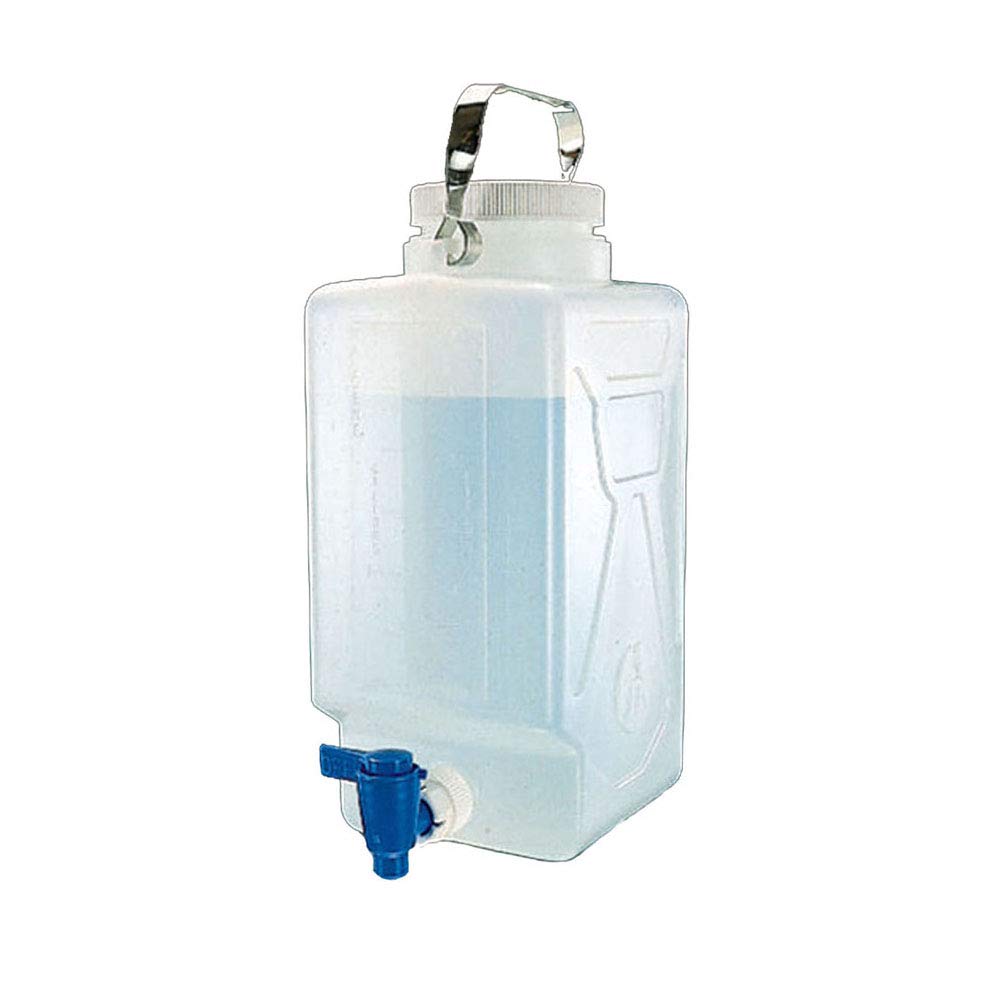 Nalgene Polypropylene Autoclavable Rectangular Carboy with Spigot, 9L ...