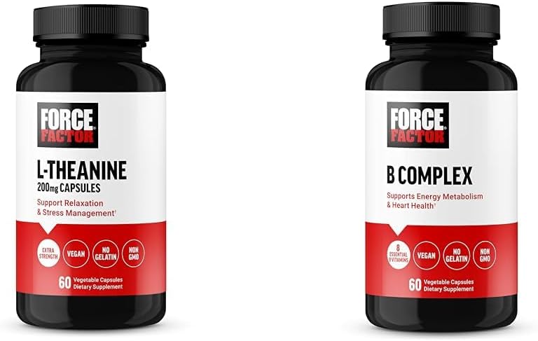 Amazon.com: Force Factor L Theanine 200mg and Vitamin B Complex ...