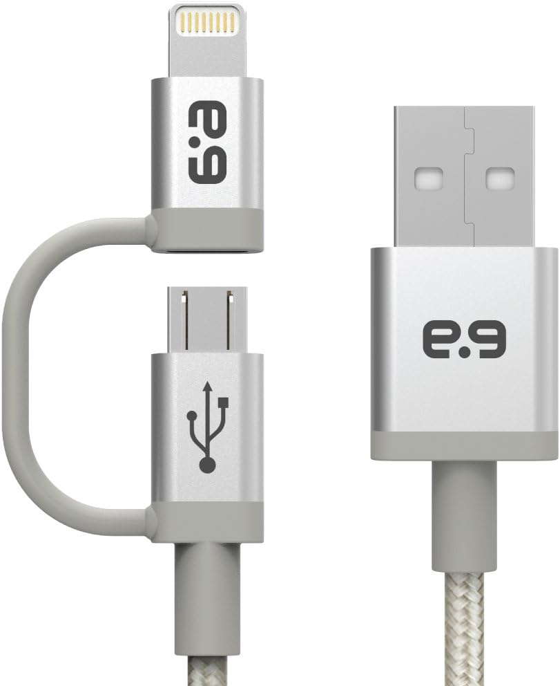 Amazon.com: PureGear 2-in-1 Braided Charge-Sync Cable with Lightning to ...