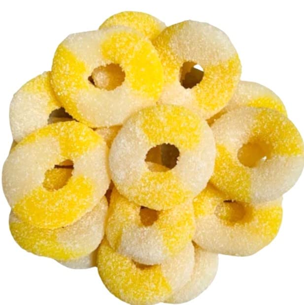 Amazon.com : SweetGlob Sour Gummy Rings Candy (Pineapple, 1 Pound ...