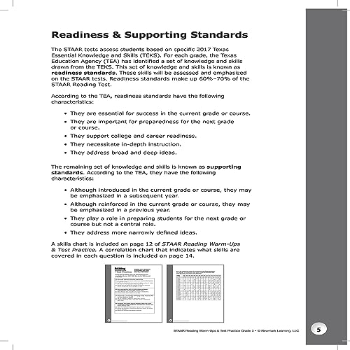 Snapklik.com : STAAR Reading Warm-Ups & Test Practice I For Children In ...