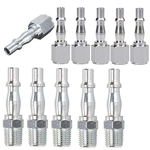 10 Pcs Air Line Connectors, 1/4″ BSP Stainless Steel Airline Hose ...