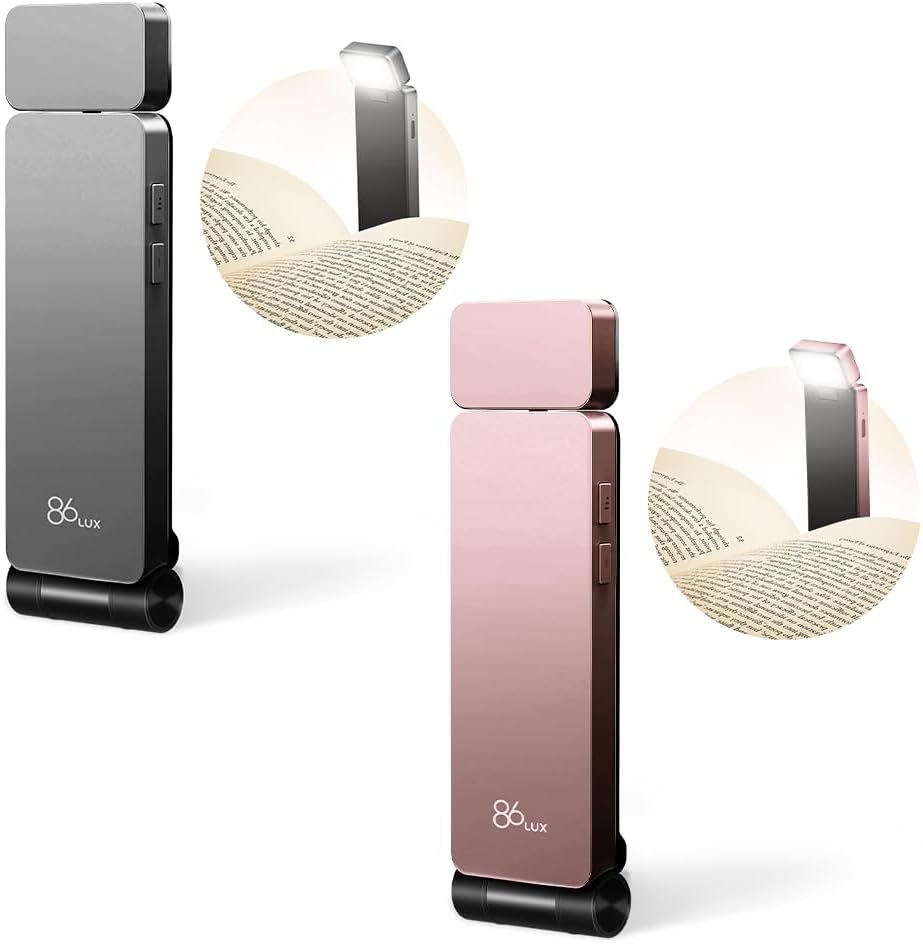 86lux Reading Light, Rechargeable Book Light for Reading in Bed ...