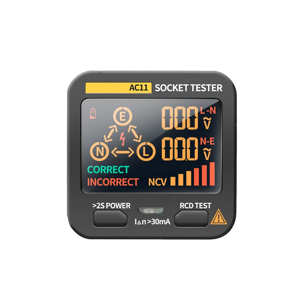 Buy Outlet Tester EBTN LCD with 8 Visual Indications and Voltage ...