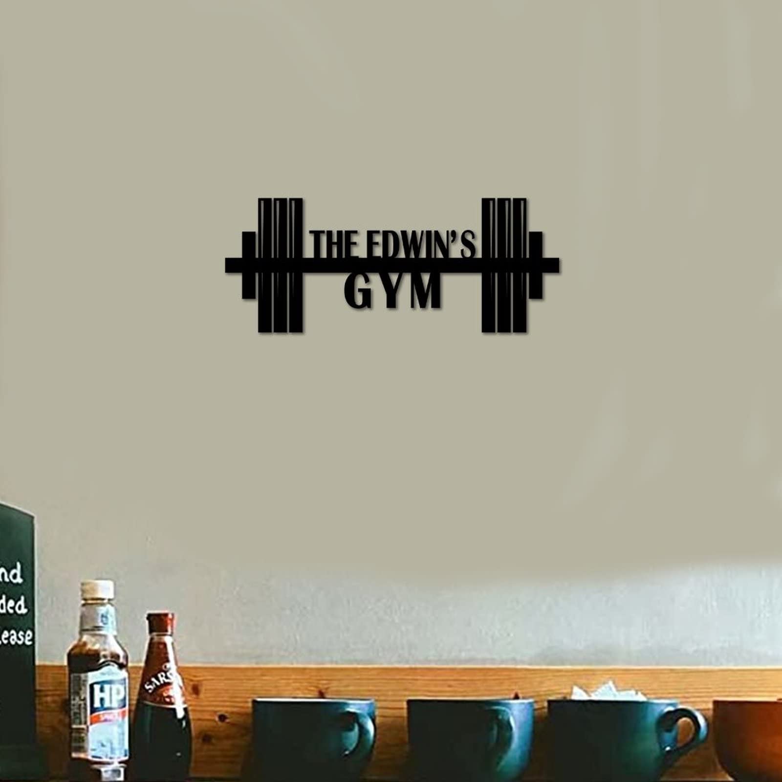 Cool Home Gym Signs Personalized Family Name Home Gym Kettlebell And