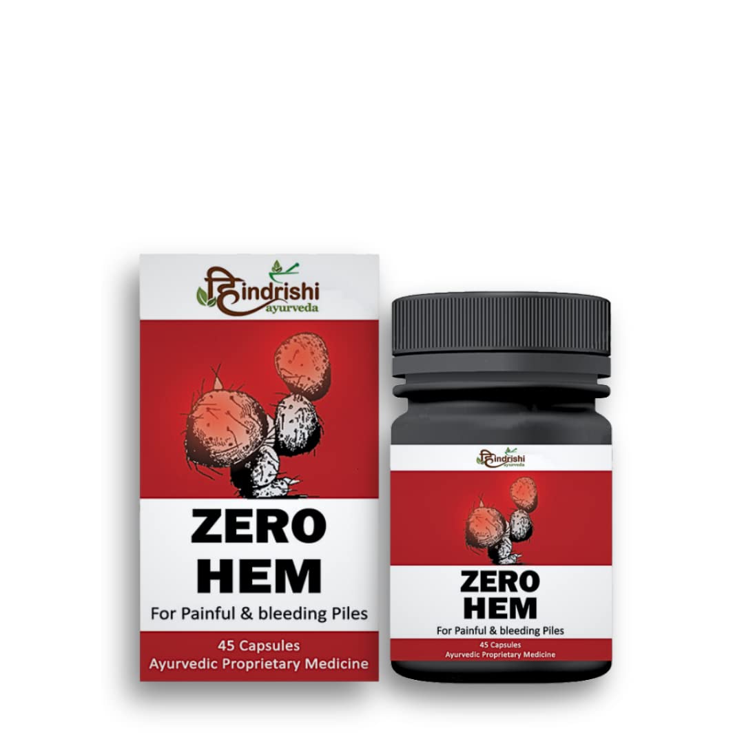 Buy Hindrishi Ayurveda Zero Hem Piles Care s for Painful and Bleeding ...