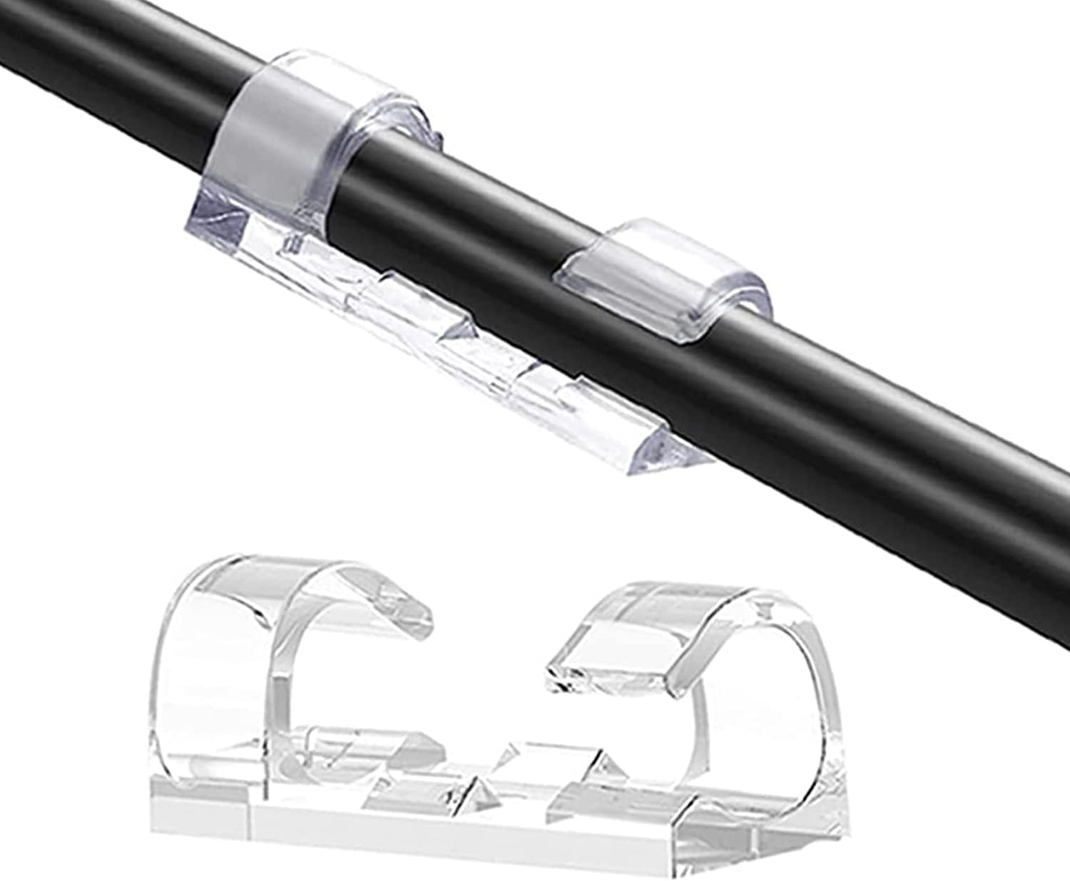 Wire Clips, 60 PCS Strong Self-Adhesive Cable Clips, Finisher Wire ...