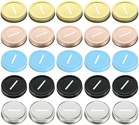 Amazon.com: Cosmos 8 Pcs Coin Slot Bank Lids for Regular Mouth Mason ...