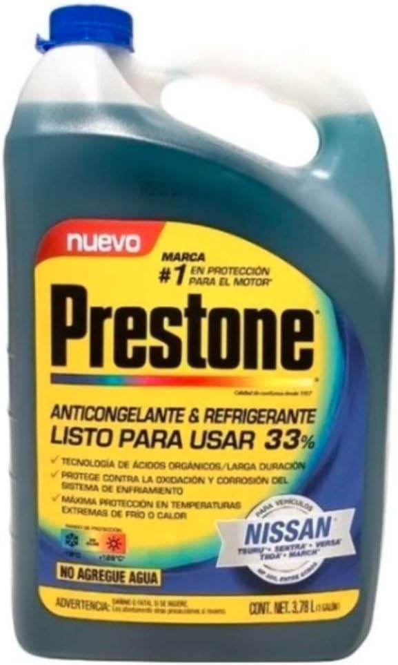 Prestone Anticongelante y Refrigerante Listo para Usar 33% Color Azul ...
