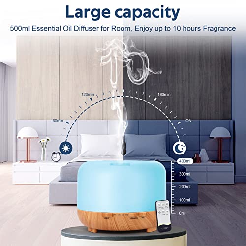 Snapklik.com : Diffuser Essential Oil Humidifier: 500ml Ultrasonic ...