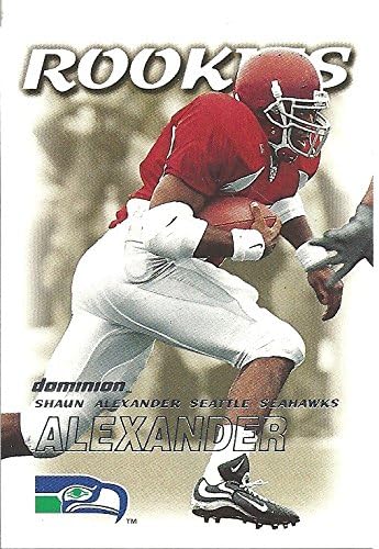 Amazon.com: SHAUN ALEXANDER ROOKIE CARD - 2000 FLEER DOMINION FOOTBALL ...
