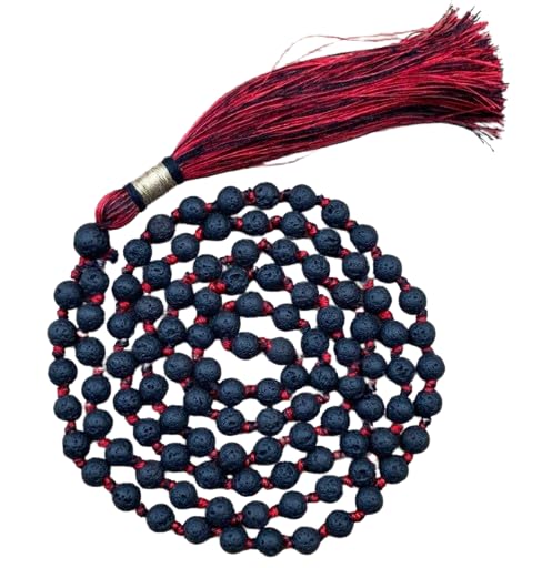 NEXG Precious Lava Stone Mala 108 Beads Original Certified A1 Quality ...