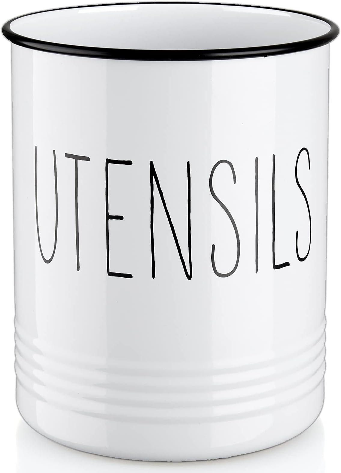 Amazon.com: Now Designs Powder-Coated Steel Utensil Crock, Ivory : Home ...