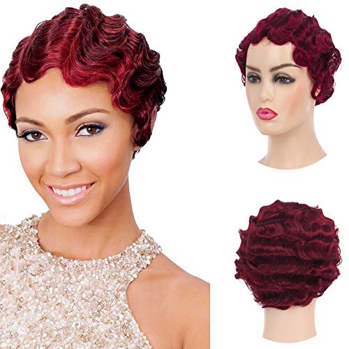 Amazon.com : Baruisi Short Curly Nuna Wigs Pixie Wigs for Women ...