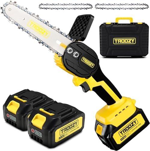 Amazon.com : Mini Chainsaw 6-inch Cordless 3000mAh, Brushless Electric ...