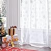 Amazon.com: jinchan White Sheer Snowflake Curtains Christmas Curtains ...