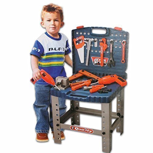 Buy Toyzstation 69 Piece Toy Tool Kit Play Set Portable Folding Work ...