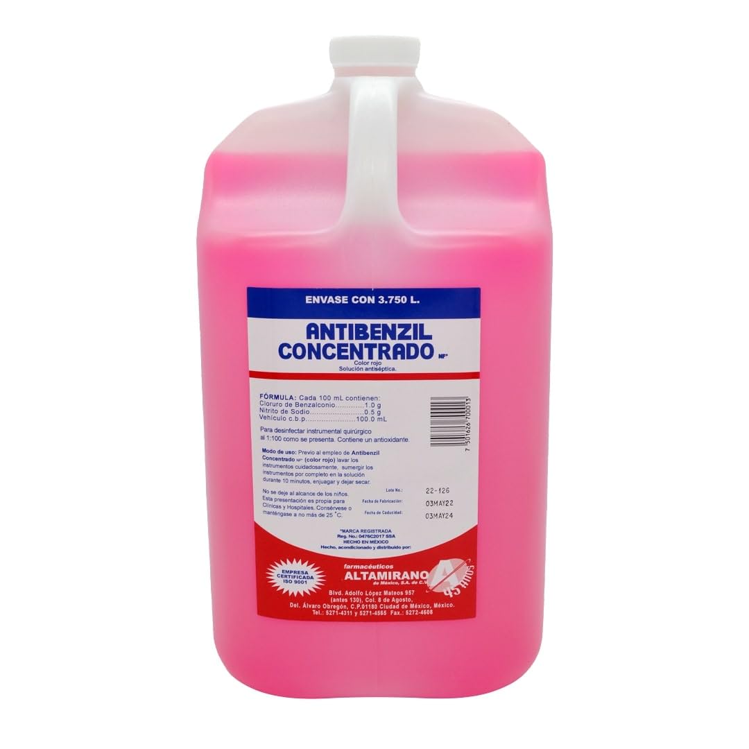 ANTIBENZIL | Jabón Quirúrgico Desinfectante Concentrado Rojo 3.75 lt ...