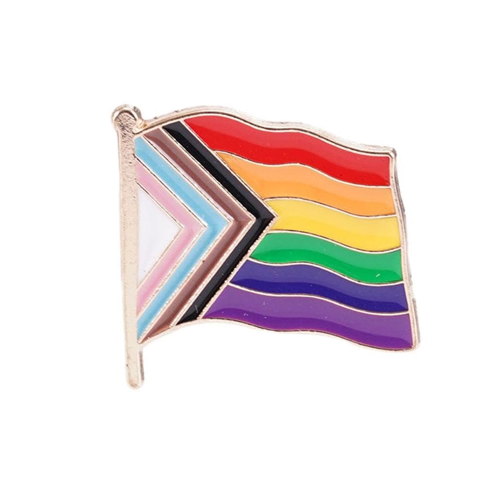 Amazon.com: Progress Pride Flag Lapel Pin,Gay Trans Badge,Rainbow ...