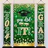 Amazon.com: Graduation Decorations Class Of 2024 Green and Gold Door ...