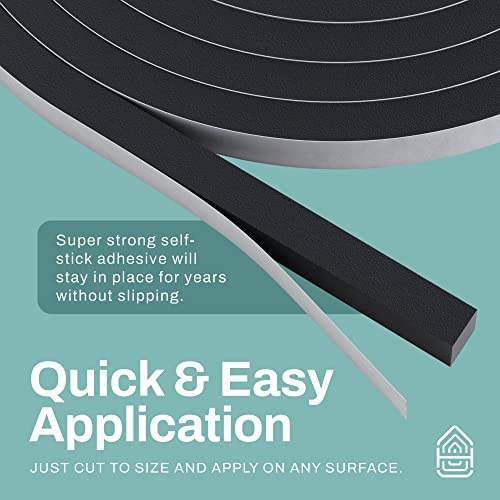 Snapklik.com : 33 Feet Self Stick High Density Foam Insulation Tape ...