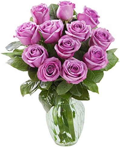 Amazon.com: KaBloom Flowers - Mother's Day Collection - 12 Fresh Purple ...