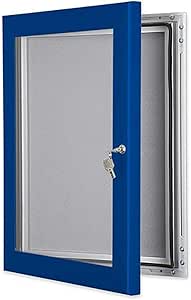 Ultramarine Blue Outdoor Pin Notice Boards - Lockable - A4 : Amazon.co ...