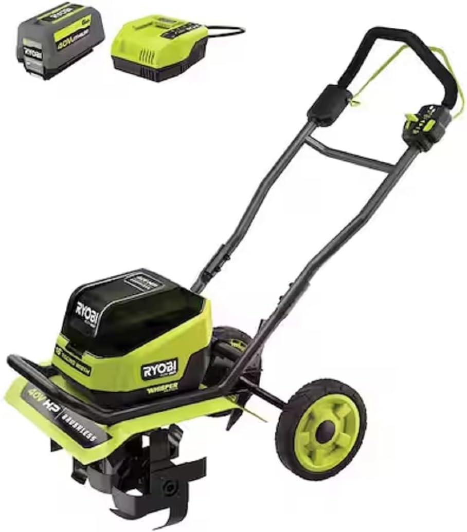 Amazon.com : RYOBI 40V HP Brushless 16 in. Front Tine Tiller with ...