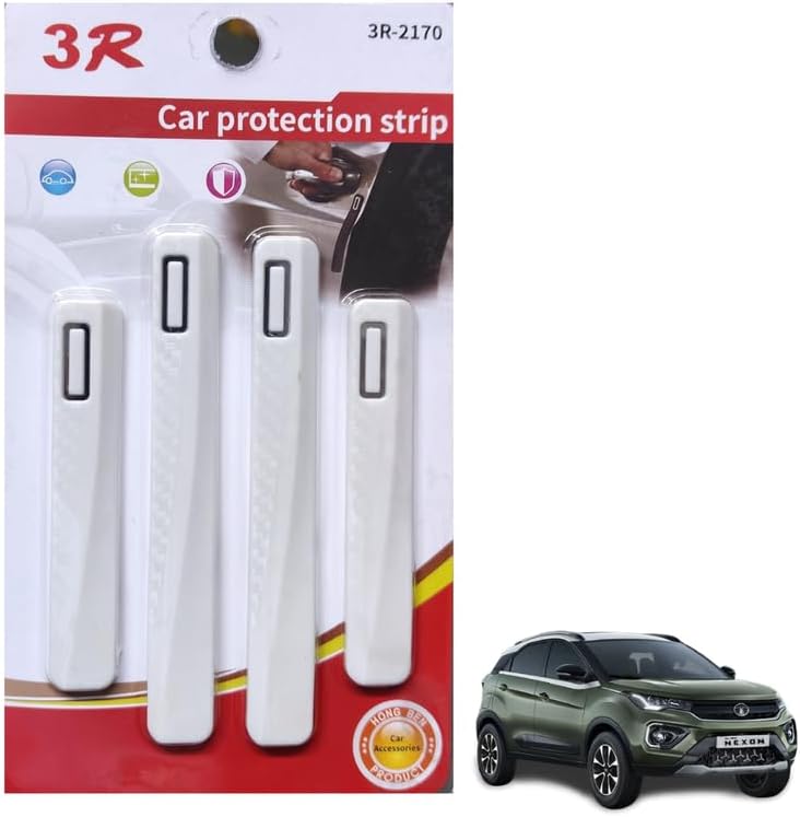 Autokaar Car Door Edge Guard Scratch Protector Moulding White Carbon ...