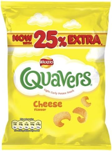 Walkers Quavers Cheese Flavour - Pack of 48 : Amazon.co.uk: Grocery