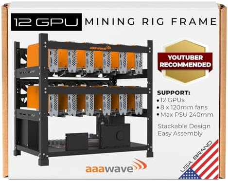 Amazon.com: Kingwin 8 GPU Miner Rig Case Frame – Premium Stackable ...