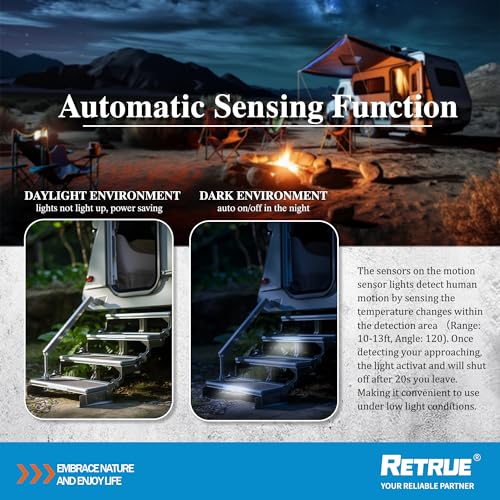 Snapklik.com : RETRUE Outdoor RV Step Lights, Motion Activated LED ...