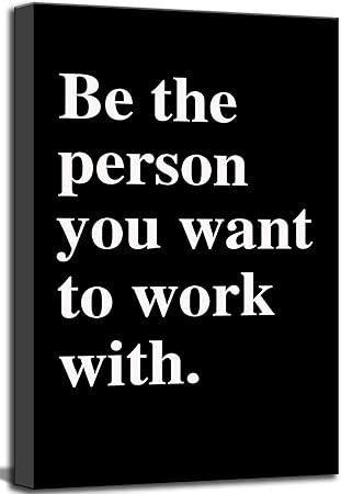 Amazon.com: Inspirational Office Canvas Wall Art Black and White ...