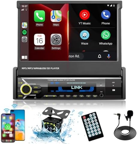 Amazon.com: Inefala Single Din Flip Out Car Radio Stereo with 7 Inch ...