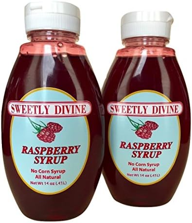Amazon.com : Sweetly Divine Natural Fruit Flavored Raspberry Syrup for ...