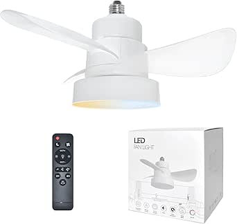Amazon.com: LUMILECT Socket Fan Light, Ceiling Fans with Lights and ...