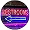 Amazon.com : ADVPRO Restroom Arrow Point to Left Toilet Dual Color LED ...