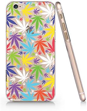 Amazon.com: Cannabis Weed Leaves Clear Transparent Plastic Phone Case ...