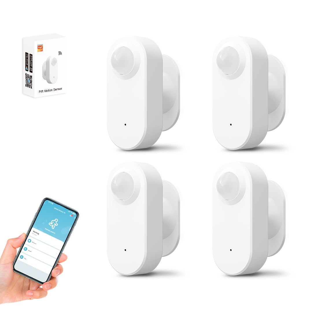 IHSENO WiFi Motion Sensor Rotatable 2.4G WiFi PIR Smart Motion Detector ...