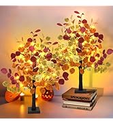 Amazon.com: obbsie 4FT Lighted Fall Eucalyptus Tree, Thanksgiving Decor ...